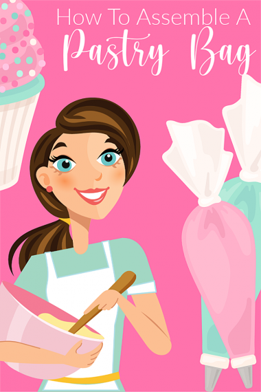 How to assemble a pastry bag for icing and decorate with tips.